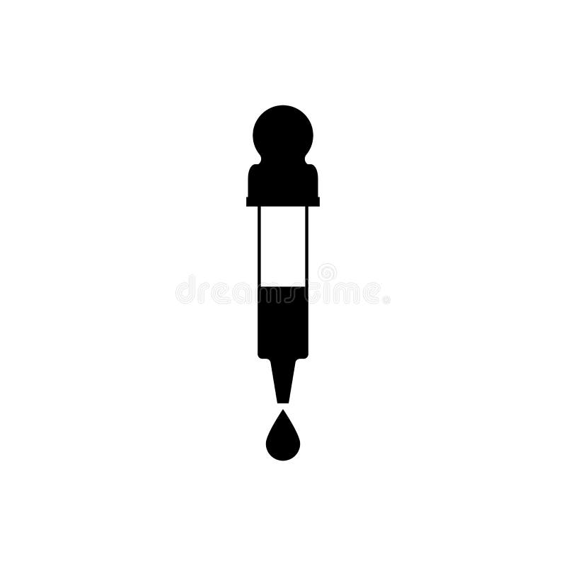 Pipette Dropper Crossed with a Big Drop. Vector Illustrations and Icon ...