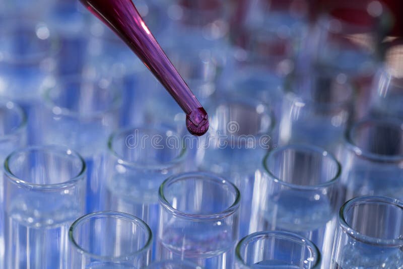 Pipette Dropping Fluid into Test Tube Stock Image - Image of glass ...
