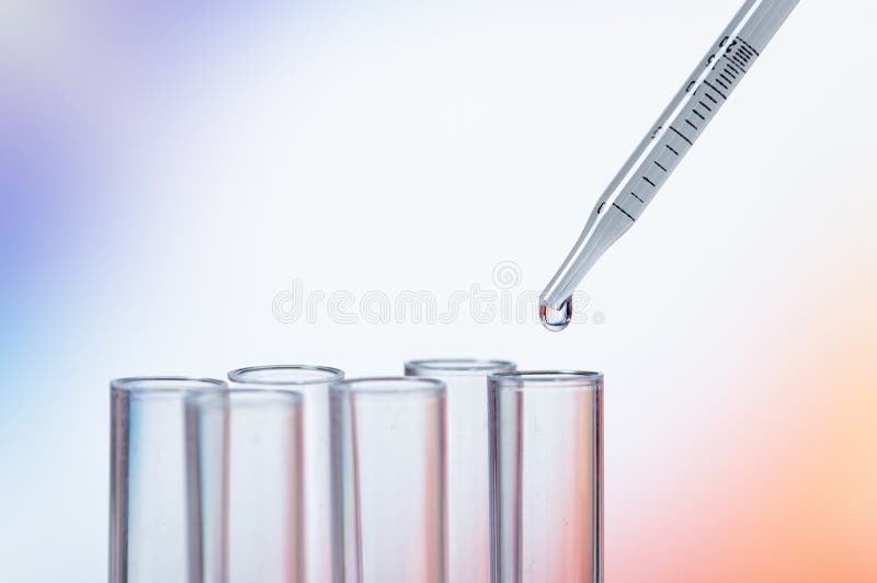 Pipette Dropping a Sample into Stock Image - Image of microplate ...