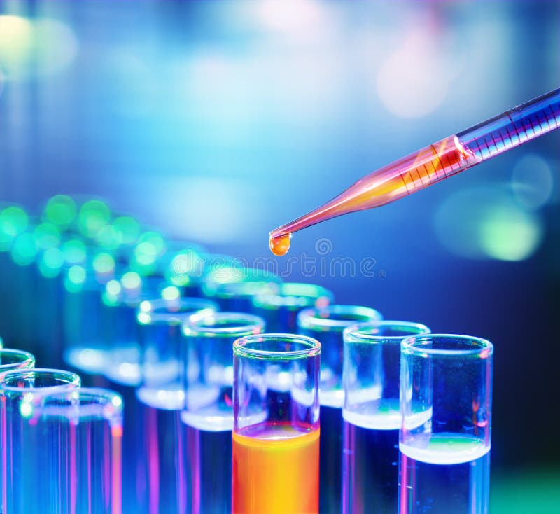 Chemistry Laboratory - Woman with Pipettes Stock Photo - Image of ...