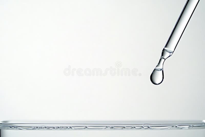 Pipette Dropping a Transparent Liquid Science Experiment in Progress ...