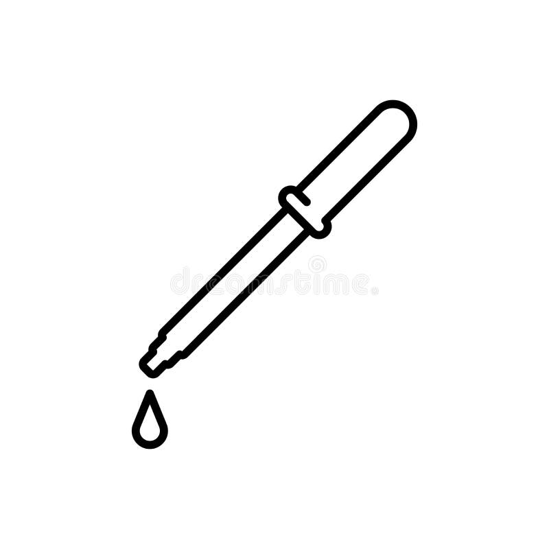 Pipette Linear Icon. Modern Outline Pipette Logo Concept on Whit Stock ...