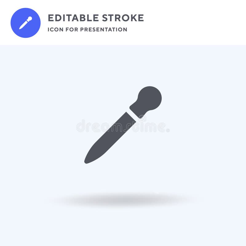 Pipette Icon Vector, Filled Flat Sign, Solid Pictogram Isolated on ...