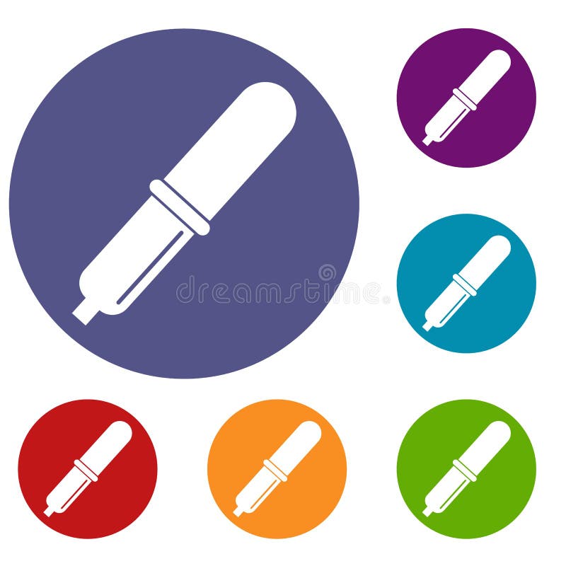 Pipette icons 9 set stock vector. Illustration of chemistry - 96331002