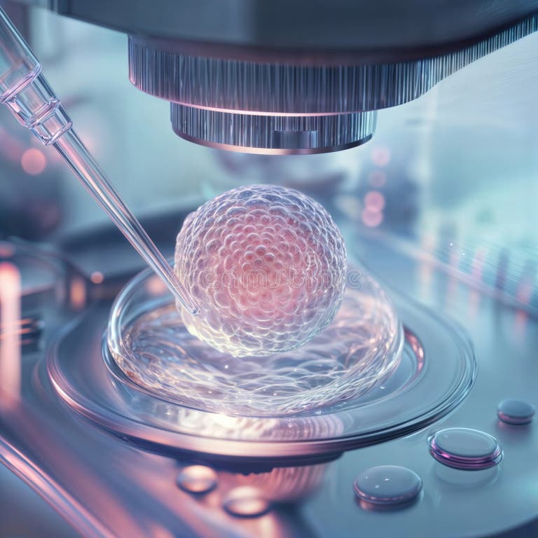 Pipette Probes Cells in Lab Light, Generative Ai Stock Illustration ...