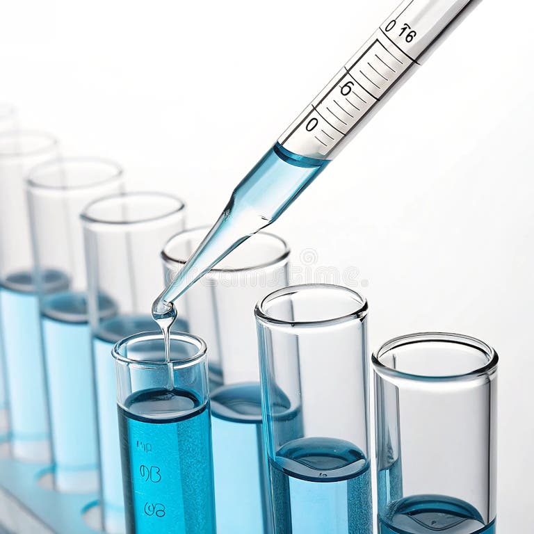 Pipette Transferring Liquid between Test Tubes Stock Illustration ...
