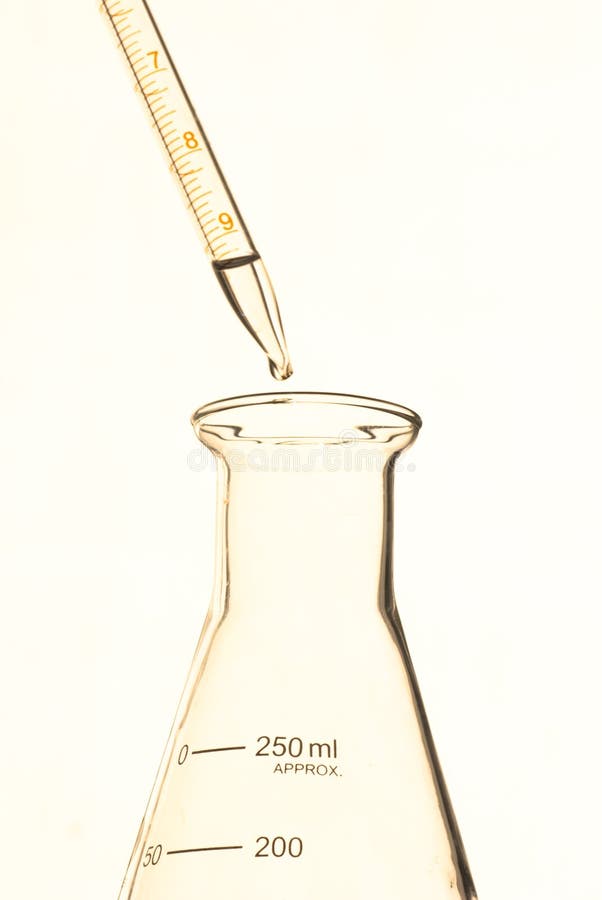 The Pipette and Triangular Flask Stock Image - Image of vector ...