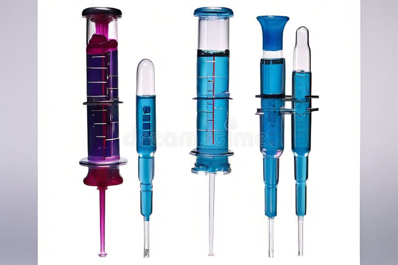 Pipettes and Tips a Set of Adjustable Pipettes with a Box of Dis Stock ...