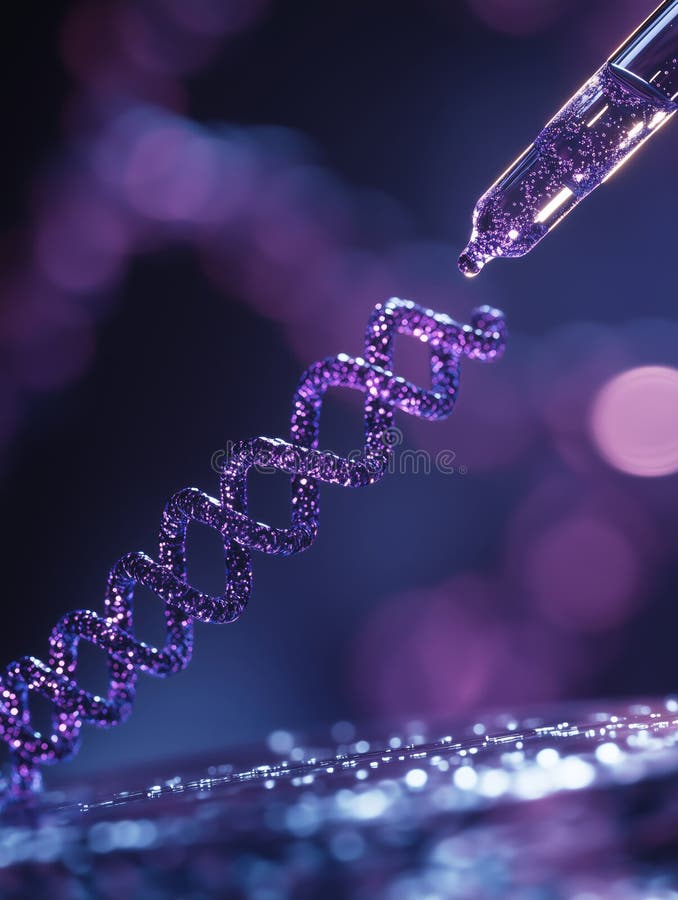 Pipetting a Dna Sample with Precision in a Laboratory Setting Stock ...