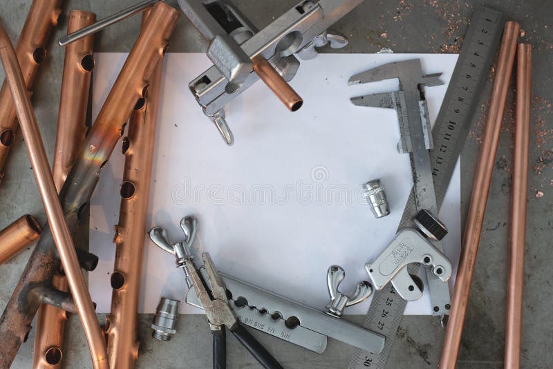 Pipework concept. stock photo. Image of calipers, engineering - 138424634