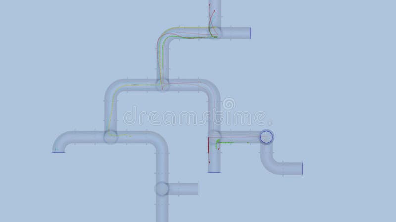 Piping System Liquid Flow Simulation - CFD Simulation Computational ...