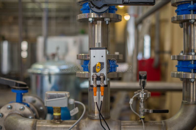 Piping system and valves. stock photo. Image of diaphragm - 100938966