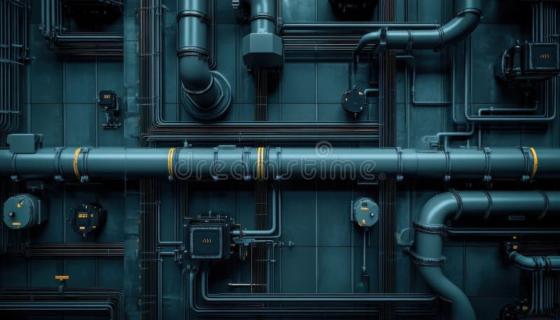 Piping Systems Installation in a Modern Industrial Environment during ...