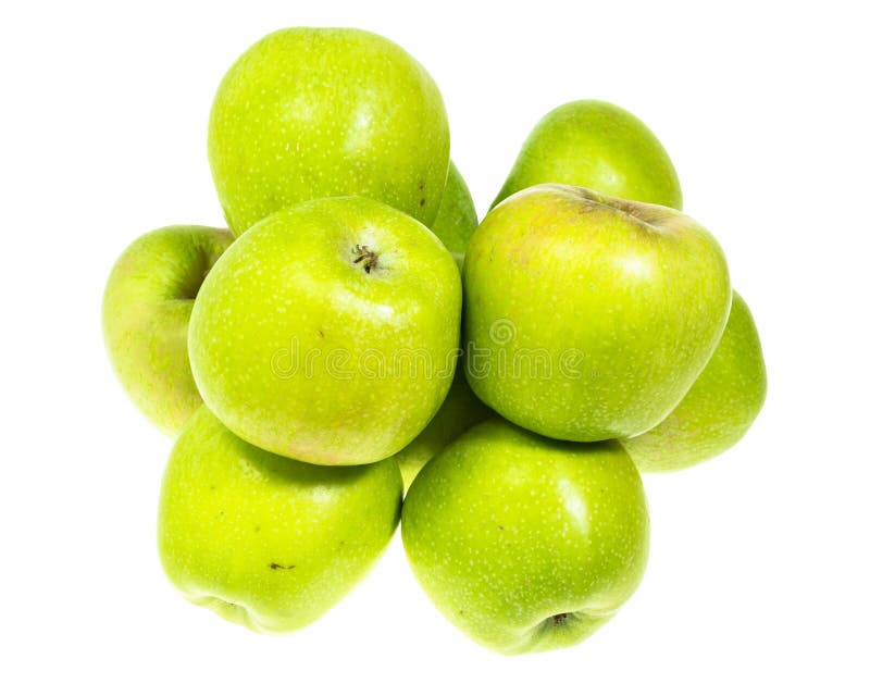 Pippin Apples Isolated on White Stock Image - Image of agriculture ...