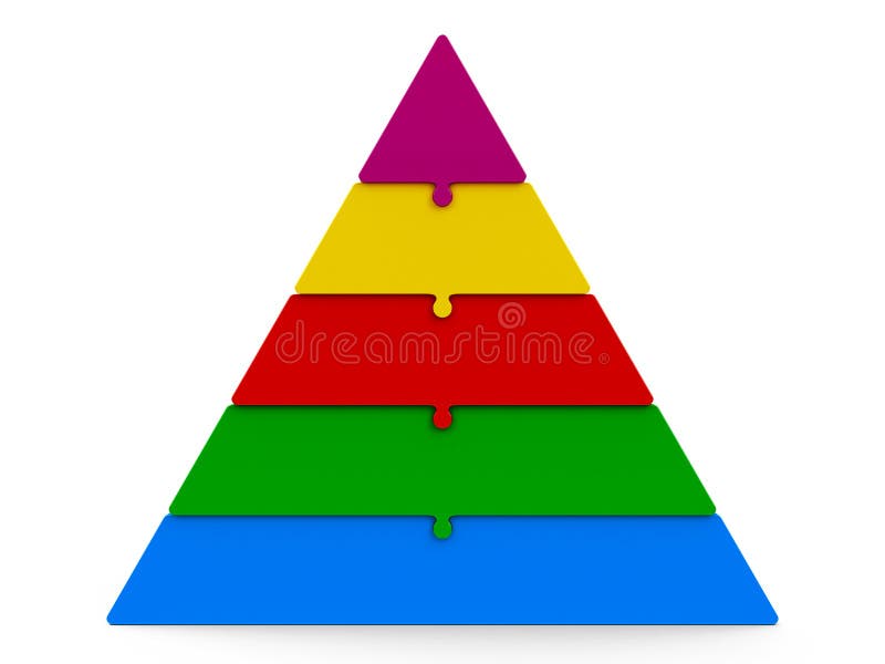 Pirámide Del Negocio Para Infographic 5 Niveles Concepto De La ...