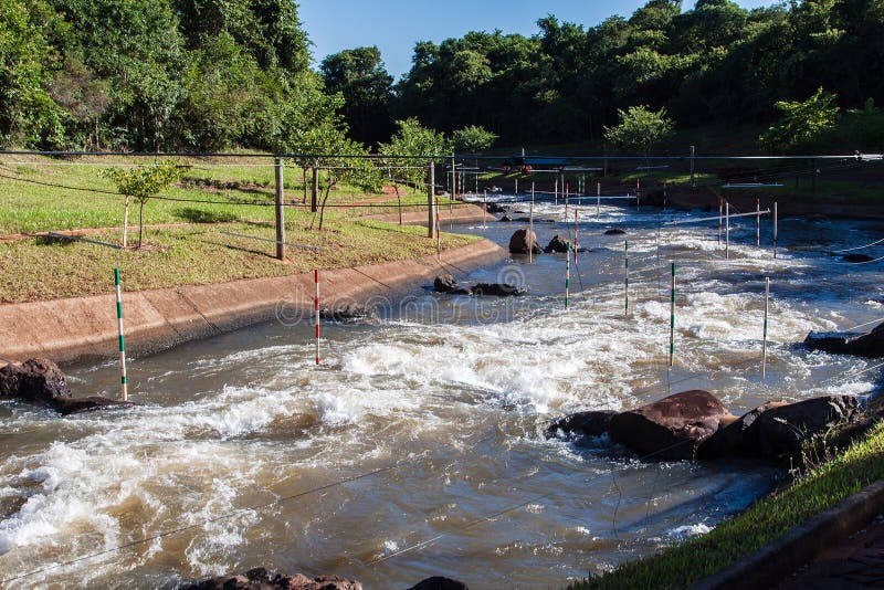 Piracema Channel Itaipu Brazil Stock Photo - Image of channel, water ...