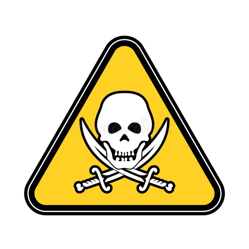 Piracy the Concept of Cyber Security the Warning Sign. Stock Vector ...