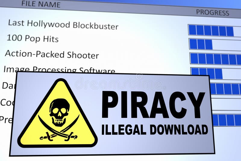 Piracy Download stock illustration. Illustration of games - 28107880