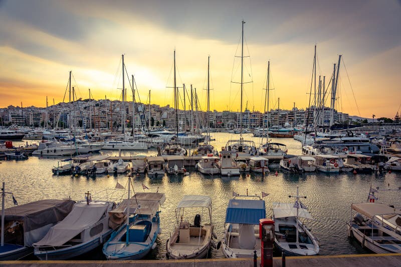 Piraeus, Greece - Aug 09, 2025: Marina Zeas Bay and Boating Dock Editorial Stock Image - Image ...