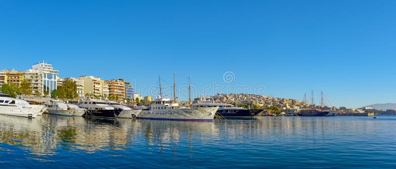 Piraeus Marina in Athens, Greece Editorial Stock Image - Image of ...