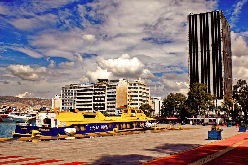 Piraeus Port, Attica, Greece Editorial Image - Image of maritime ...