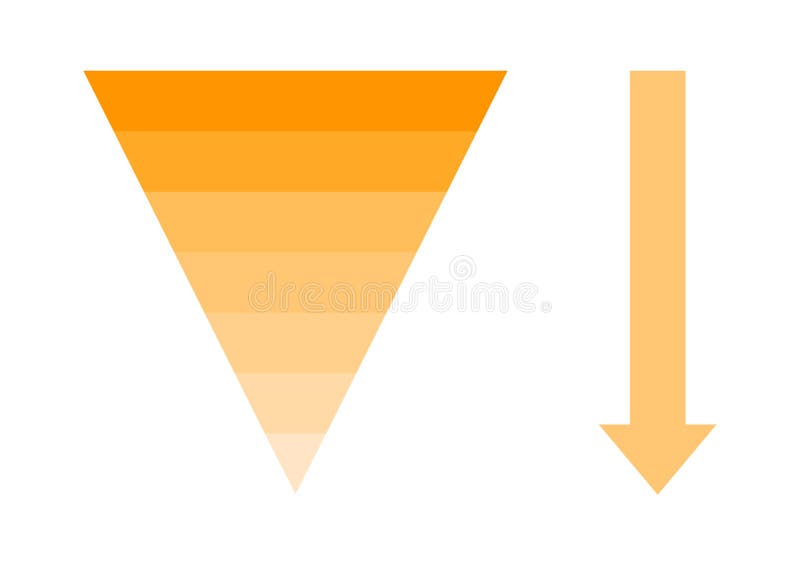Business Graph and Arrow Progress Orange Isolated on White, Arrow ...