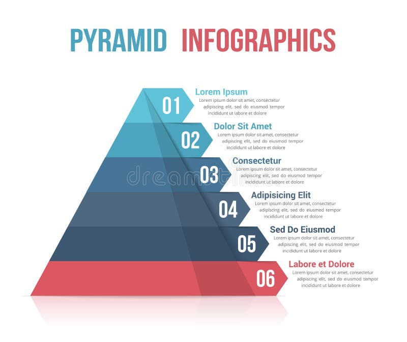 Piramide Infographics illustrazione vettoriale. Illustrazione di ...