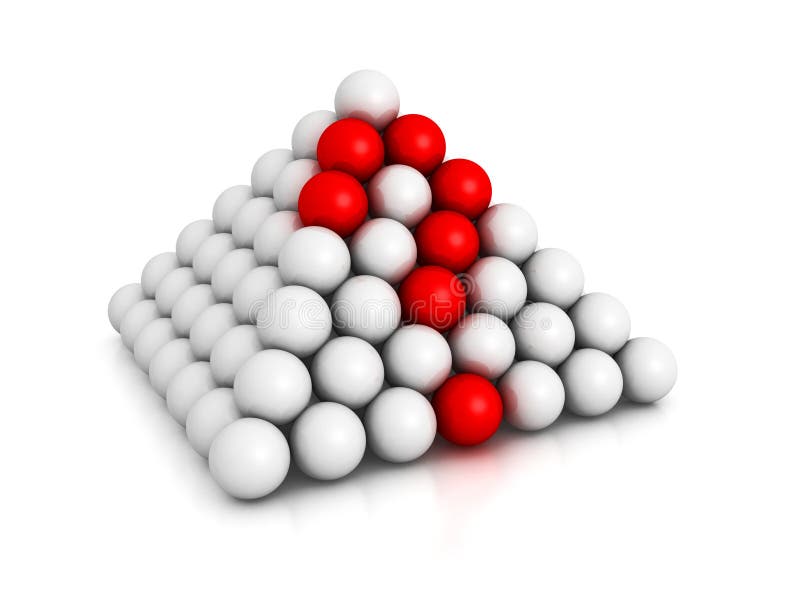 Piramide Van Gebieden Met Rood Vraagteken Stock Illustratie ...