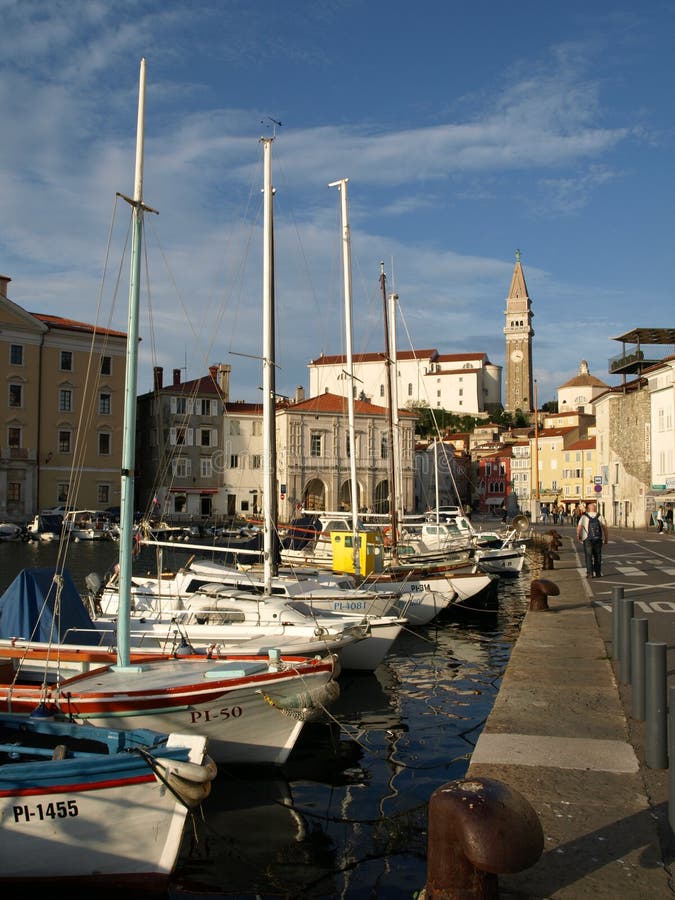 Piran Harbour, Istrian Coast Slovenia, Editorial Stock Photo - Image of ...