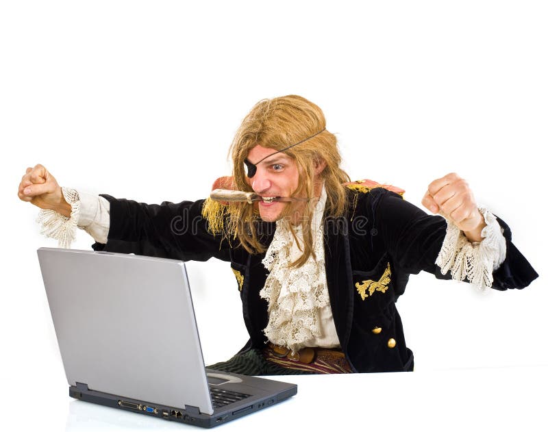 Pirat computer stock image. Image of fantasy, captain - 9303905