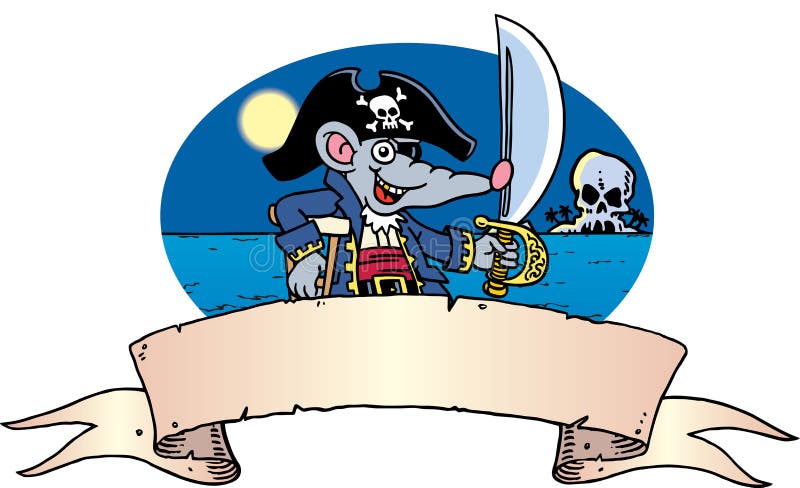 El Pirata Descubre Una Isla Ilustración del Vector - Ilustración de ...