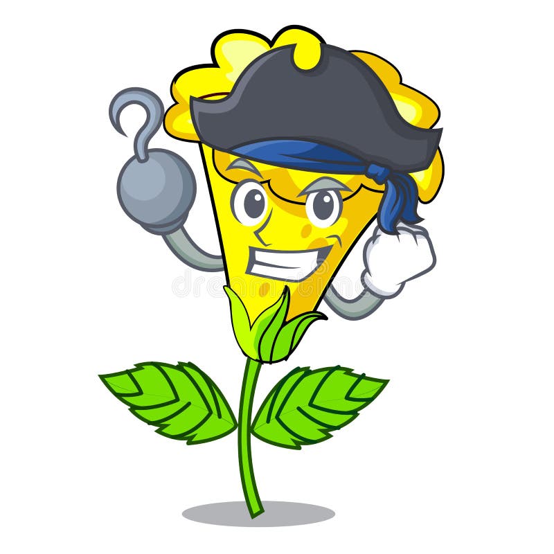 Pirate Allamanda Flower in the Shape Cartoon Stock Vector ...