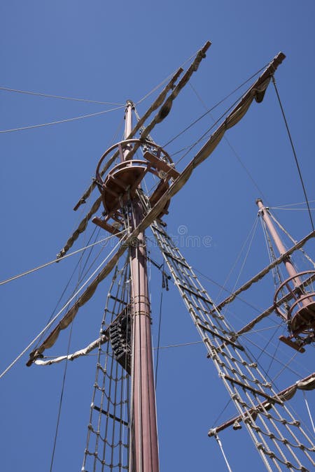 Pirate boat mast stock image. Image of traveling, view - 13006925