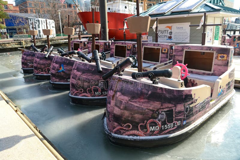 Pirate Boats in Baltimore S Frozen Inner Harbor Editorial Photo - Image ...