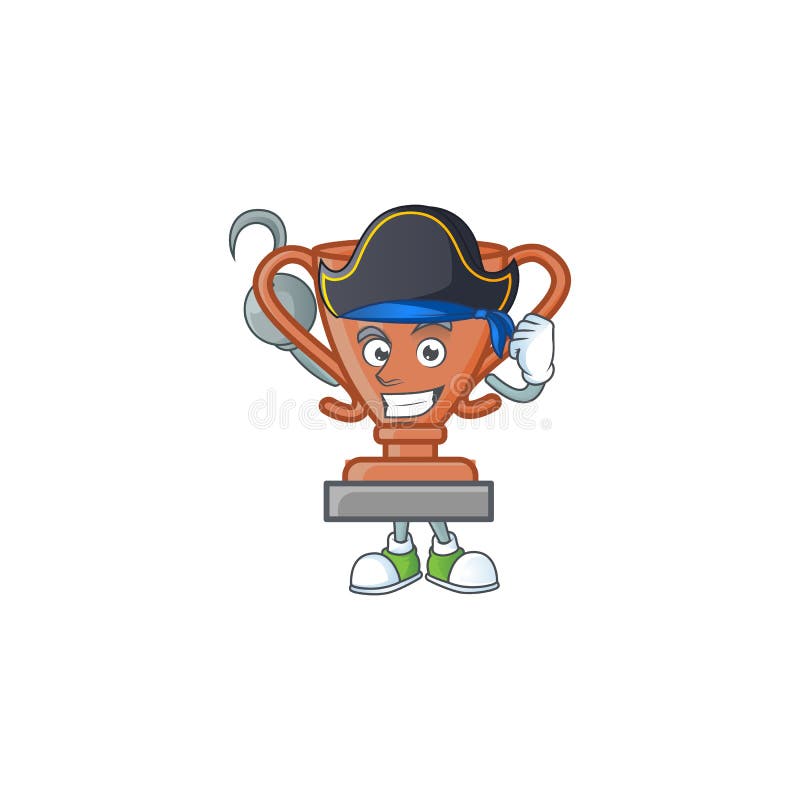 Pirate Bronze Trophy for the Third Winner. Stock Vector - Illustration ...