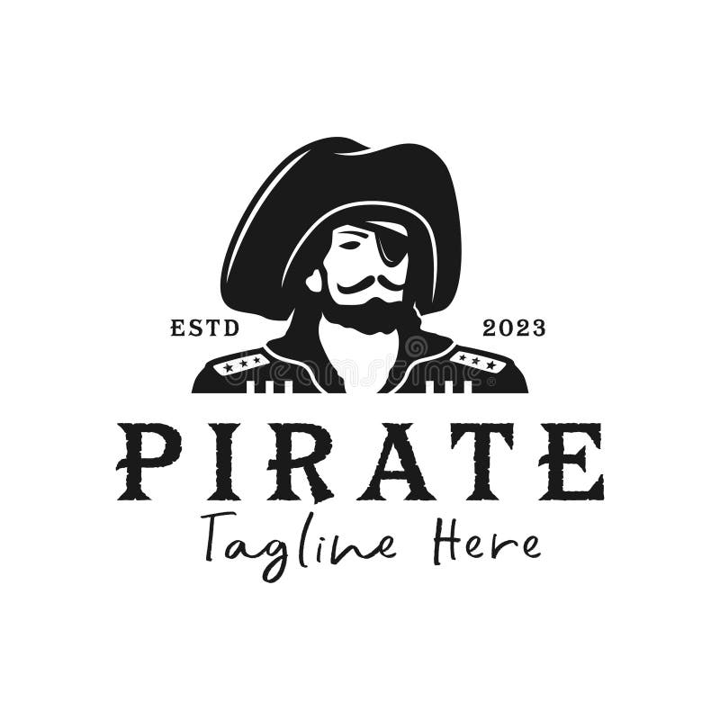 Pirate captain vector logo stock vector. Illustration of black - 288928527