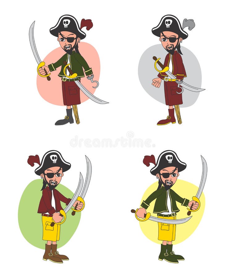 Pirate cartoon character stock vector. Illustration of gesture - 33537509