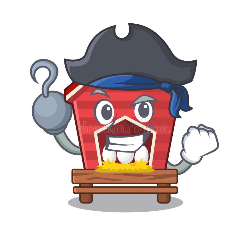 Pirate chicken on plate stock vector. Illustration of amusement - 20300618