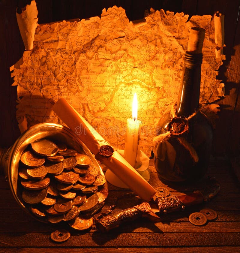 Pirate Coins stock photo. Image of coin, shiny, fortune - 6406488