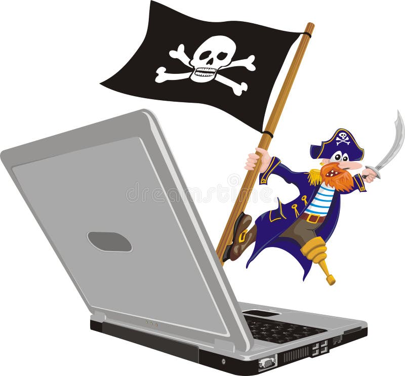Pirate computer stock vector. Illustration of uniforms - 24502295