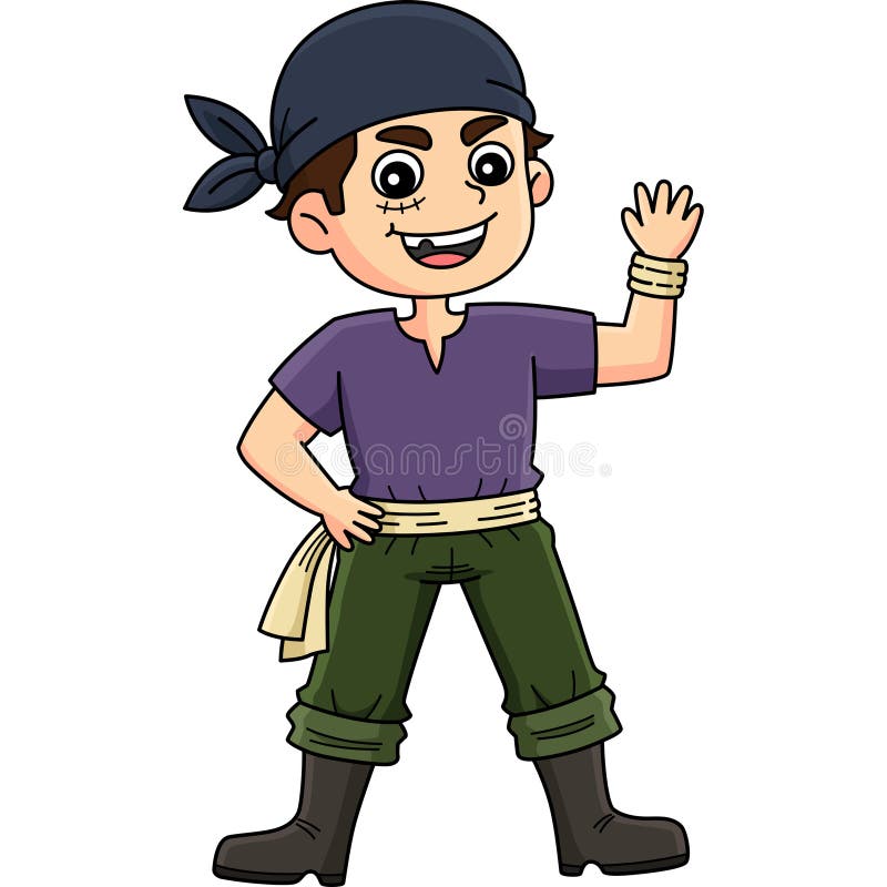 Pirate Crew Cartoon Colored Clipart Illustration Stock Vector ...