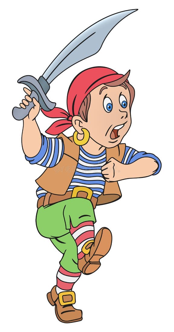 Pirate with cutlass stock vector. Illustration of buccaneer - 73512970