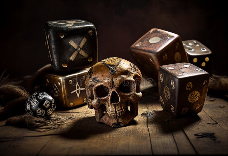Pirate dice. AI Generated stock photo. Image of winner - 329957530