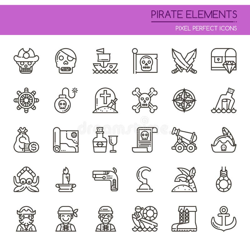 Pirate Elements stock illustration. Illustration of pirate - 97927068