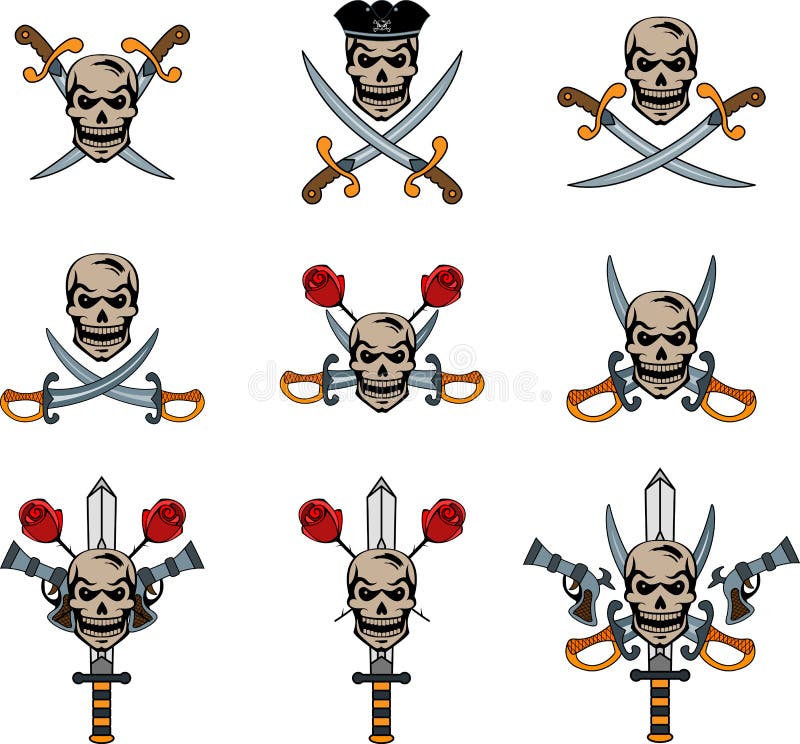 Pirate emblem stock illustration. Illustration of horror - 60253258