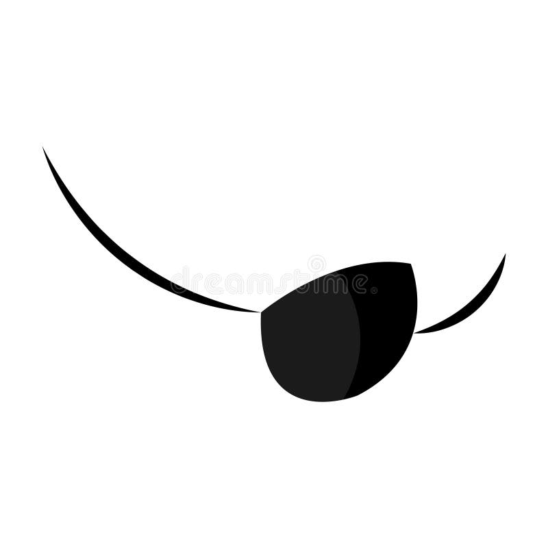 Pirate Eye Patch Bold Minimalist Design. Vector Stock Vector ...