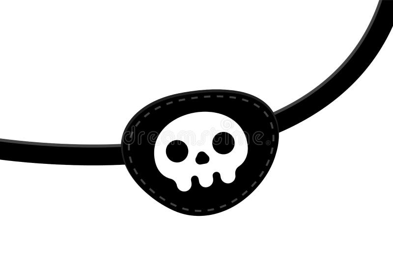Pirate Eye Patch Icon Sign Flat Style Design Vector Illustration