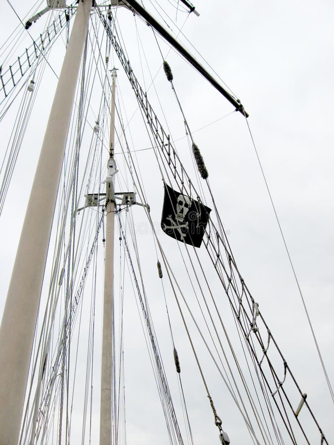 Rigging with Flag stock image. Image of cloud, freedom - 891231