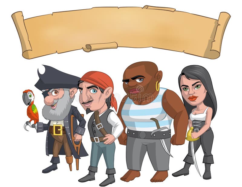 Pirate group stock vector. Illustration of banner, black - 57871154