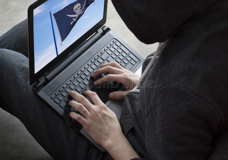 Pirate is Hacking and Stealing Identity Stock Image - Image of cyber ...